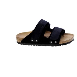 Birkenstock Schwarze Wildleder Doppelriemen Sandalen - - Shoes - Herren - Schwarzk - 39 EU