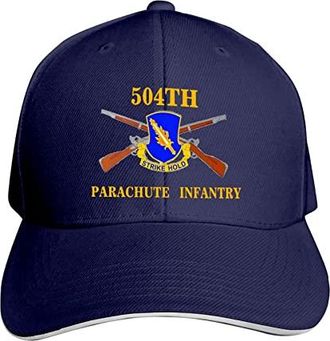 Generic Pare-Soleil Casquette 504E R&eacute;giment DInfanterie Parachutiste R&eacute;glable Sun Protection Casquettes S&eacute;chage Rapide Golf Hats pour Hip Hop Soir&eacute;es Course