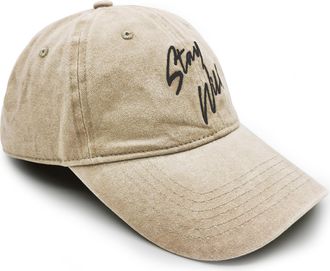 Atticus Atticus Poetry M&uuml;tze, bestickte geb&uuml;rstete Baumwolle Damen Baseballm&uuml;tze Unisex Passform, verstellbar Einheitsgr&ouml;&szlig;e, Stay Wild - Khaki, Einheitsgr&ouml;&szlig;e