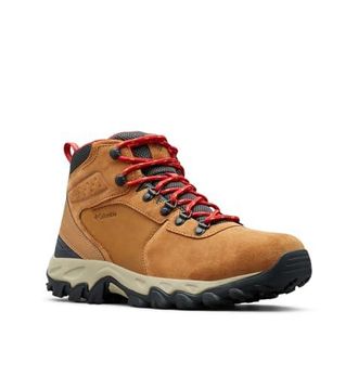 Columbia NEWTON RIDGE PLUS II SUEDE WATERPROOF Chaussures Montantes De Randonnée Et Trekking imperméables Homme, Marron (Elk x Mountain Red), 44.5 EU