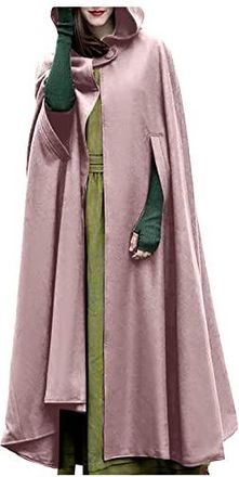 Generic Poncho Femme Hiver Chaud Chale Femme Hiver Chaud Cape Femme Effet enveloppant Trench R&eacute;tro Ouvert Cardigan Manteau Poncho Oversize Automne-Hiver