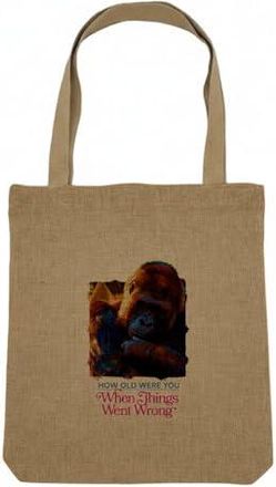 Fabulous Sac Shopping Tote Bag Aspect Lin - How Old When Things Went Wrong Collage Vintage Illustration Art Humour Meme - Sac de Courses Toile Epaisse 360g Bei