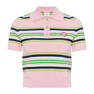 Casablanca Femme, Tops, Rose, Taille: 36 FR Polo Ray&eacute;