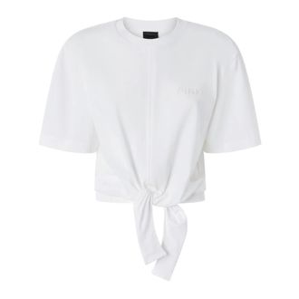 Pinko Tuca Tuca T-Shirt Jersey - - Tops - Damen - Wei&szlig; - L