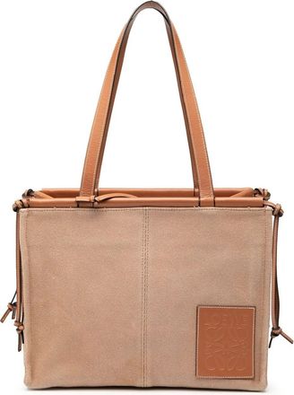 Loewe Shopper - Small Canvas Cushion Tote - Gr. unisize - in Braun - f&uuml;r Damen