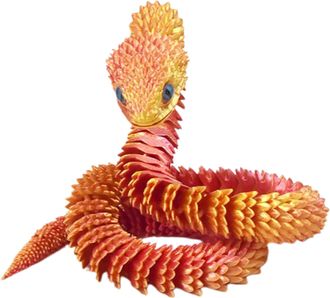 Generic 3D -gedruckte Schlange, Desktop -Zappel -Tierspielzeug - 2,5 Fu&szlig; realistische Sammlerschlange f&uuml;r Desk Home Decoration Party Geburtstag