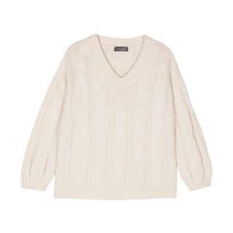 Lorena Antoniazzi Beige Cable-Knit Sweater - - Knitwear - Damen - Beige - L