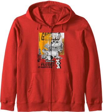 Garfield Odie Sarcasm Cat Street Art Graffiti-Schablone Retro Kapuzenjacke