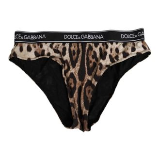 Dolce & Gabbana Leopard High Waist Panty Unterw&auml;sche - - Underwear - Damen - Braun - S