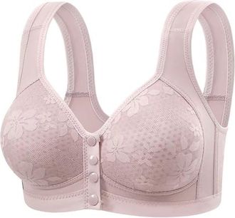 Generic Soutien-gorge de compression respirant avec bonnet fixe sur le devant pour femme, rose, 74