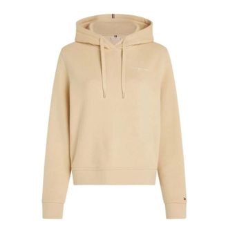 Tommy Hilfiger Femme, Sweatshirts et sweats &agrave; capuche, Beige, Taille: 42 FR Sweat &agrave; capuche
