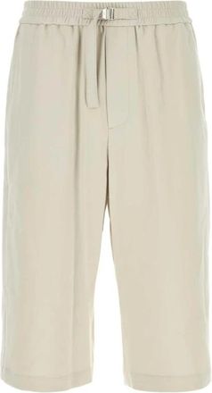 Ami Homme, Shorts, Blanc, Taille: M Belted Cropped Pantalons