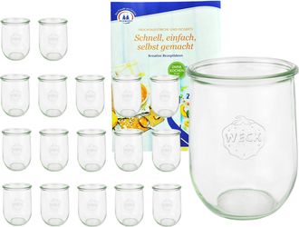 MamboCat 18er Set Weckgläser 1062 ml Tulpenform I Original Weck Tulpenglas Dessertglas I Einweckgläser für Obst Gemüse UVM I Weck Gläser ohne Deckel inkl. Diam