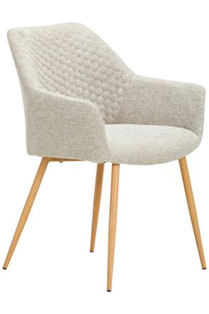 Livetastic Armlehnstuhl, Eiche, Beige, Holz, Metall, Textil, Pappel, Sperrholz, Rundrohr, 56.5x80x58 cm, ISO 9001, Bsci, Esszimmer, St&uuml;hle, Esszimmerst&uuml;hle, Arml