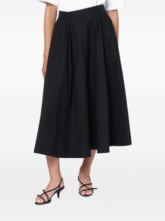 Mark Kenly Domino Tan Faltenrock mit Taschen - Schwarz