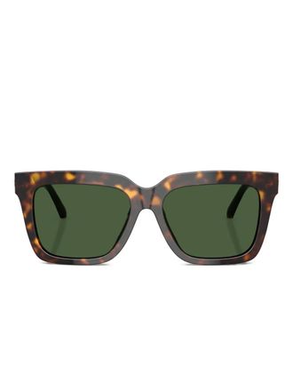 Versace lunettes de soleil Medusa &agrave; monture carr&eacute;e - Marron