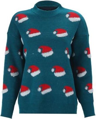 Generic Pull NoëL Femme Drole,Pull Femme Tricoté Confortable ÉLéGant pour Tenue DéContractéE Quotidienne Et Occasions SpéCiales avec Design Moderne Et MatièRe