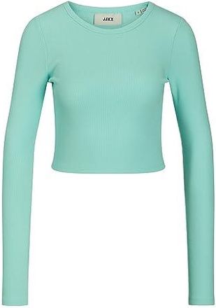 Jack & Jones JXFELINE LS Rib Tee Noos T-Shirt à Manches Longues, Aruba Blue, L Femme