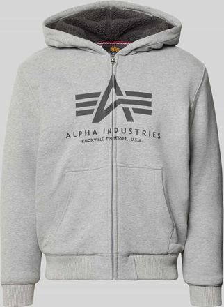 Alpha Industries Regular Fit Sweatjacke aus reiner Baumwolle