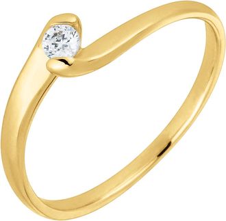 Edenly Solitär Ring Kostbarer Kokon - Ewige Leidenschaft - Gelbgold - 0. 08 Karat - 18 Karat