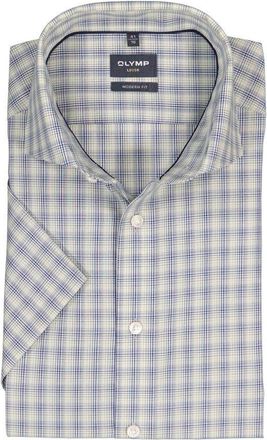 Olymp Herren Kurzarmhemd gr&uuml;n Baumwolle