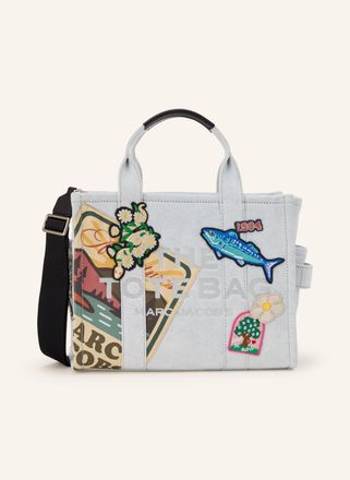 Marc Jacobs Shopper The Medium Tote Denim Patches weiss