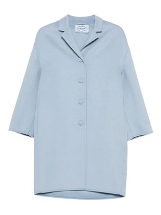 Prada manteau &agrave; boutonni&egrave;re - Bleu