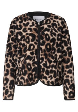 Street One Kurzjacke STREET ONE, Damen, Gr. 38, obsidian blau, Pl&uuml;sch, Obermaterial: 100% Polyester. Futter: 100% Polyester, taillenbedeckt, Rundhals, Jacken Kur