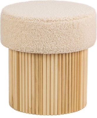 Nordlys Nordlys - Pouf de Salon Base en Bois Marron