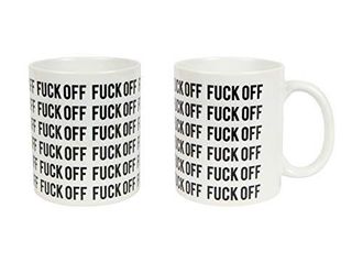 Fisura HM0872 Tasse Fuck Off, Keramik, 12 x 10 cm, Wei&szlig;/Schwarz