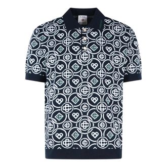 Casablanca CC Monogram Polohemd - - Tops - Herren - Mehrfarbig - L