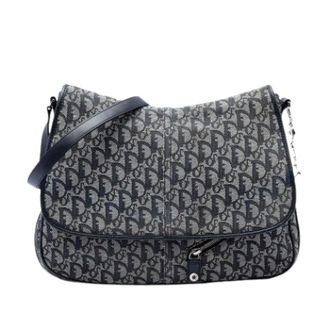 Dior Sac bandouli&egrave;re Pre-owned Vintage en toile - Femme - Pre-owned - Bleu - Taille: ONE Size