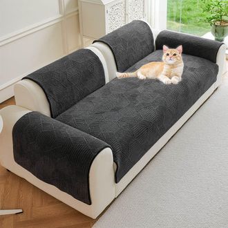 Generic Neue Sofa Sitzkissenbezug, Sofaschoner rutschfest, für Sofabezug L Form/U Form/Ecksofa 3/2/1 Sitzer Schmutzabweisend Sofaschutz Hund Kratzschutz Katze
