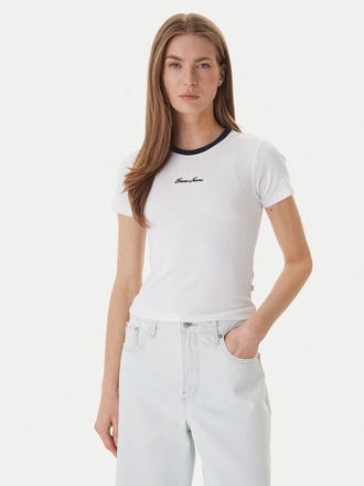 Guess T-Shirt W6GPA9 KF641 Wei&szlig; Slim Fit