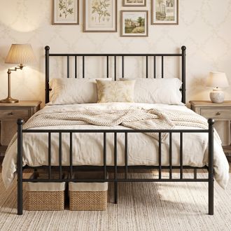 Costway Costway Struttura Letto Matrimoniale In Metallo, 200 X 140 Cm