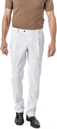 Mason's Herren Bundfaltenhose weiß