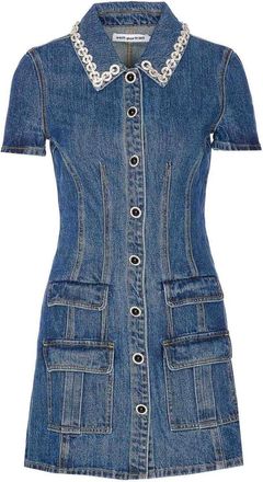 Self Portrait Robe Courte - Bleu