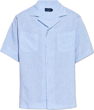 Paul & Shark Homme, Chemises, Bleu, Taille: S Chemise &agrave; manches courtes en lin