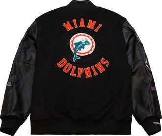 Mitchell & Ness Winterjacke Varsity BLACKOUT Miami Dolphins
