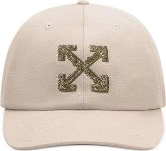 Off-white Baseballkappe mit Logo-Stickerei - Nude
