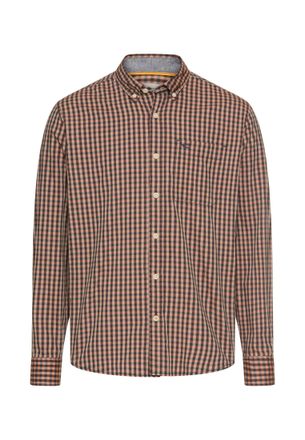 Camel Active Herren Langarm Hemd aus Reiner Baumwolle Zimt, Menswear-XXL