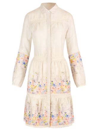 Mint & Mia Womens Webkleid mit Spitze Dress, Multicolor, 42