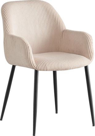 Xora Armlehnstuhl, Schwarz, Beige, Metall, Textil, Rundrohr, 57x85x60 cm, Stoffauswahl, inklusive Armlehnen, Esszimmer, St&uuml;hle, Esszimmerst&uuml;hle, Armlehnens