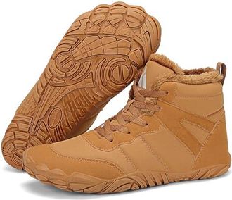 Mishansha Barefoot Bottes de Neige Homme Bottines Chaussures dhive Femme ImperméAble Winter Boots Randonnée Confortable Snowboots Marron 47 EU