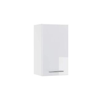 Vicco Badschrank Weiß Hochglanz Fame-Line 40x72x34 cm - hängender Badezimmerschrank, Wandmontage spart Platz und hält den Boden frei