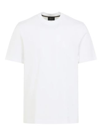 Brioni t-shirt à logo brodé - Blanc