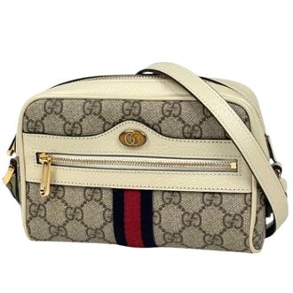 Gucci Sac &agrave; bandouli&egrave;re Pre-owned Vintage en toile enduite - Femme - Pre-owned - Beige - Taille: ONE Size