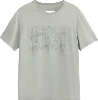 Maison Margiela Wax Treatment Cotton T-Shirt - - Tops - Herren - Gr&uuml;n - XL