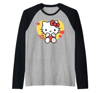 Hello Kitty Cheeky Sweet Cute Love Classic zum Valentinstag XOXO Raglan