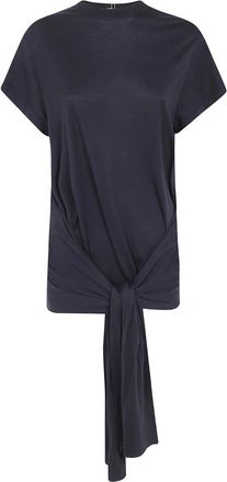 Toteme Femme, Tops, Noir, Taille: 38 FR Top en jersey &agrave; nouer &agrave; la taille